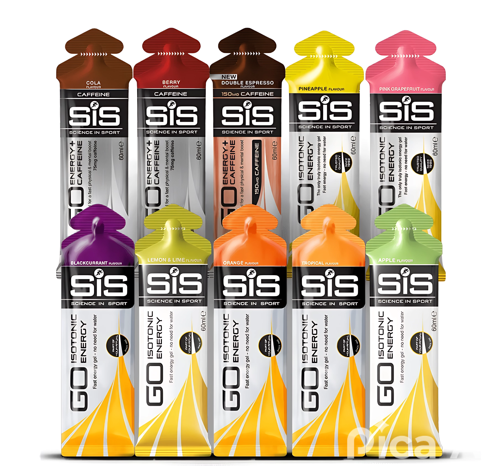 SiS Go Isotonic Energy Gel Mix, Мультипак гели Микс, 10 шт.*60 ml.