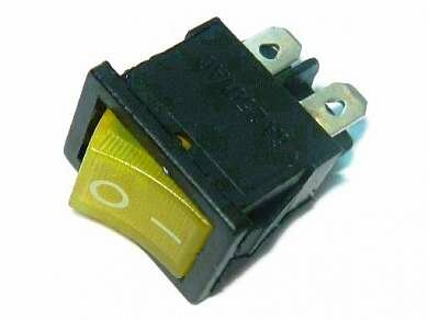 Выключатель OFF-ON RWB-207 (KCD1-104/N) lamp250V 6A/250V 4c -желтый-