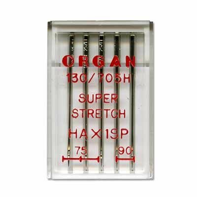 Иглы для бытовых швейных машин "ORGAN" супер стрейч 5 шт в пенале 5435090 №90