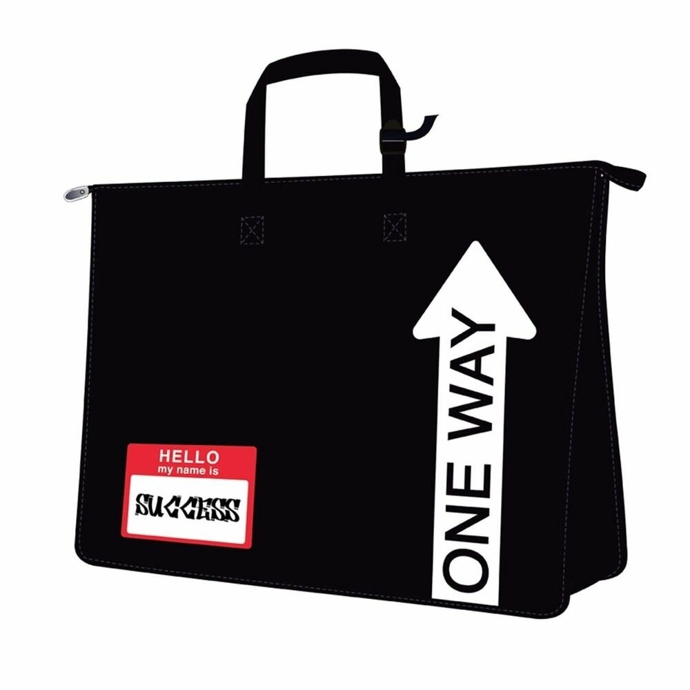 Папка для рисунков и чертежей Феникс А2 65х47 см, пластик, с карманом расширение 11 см, 1 отделение, с ручками (66336)