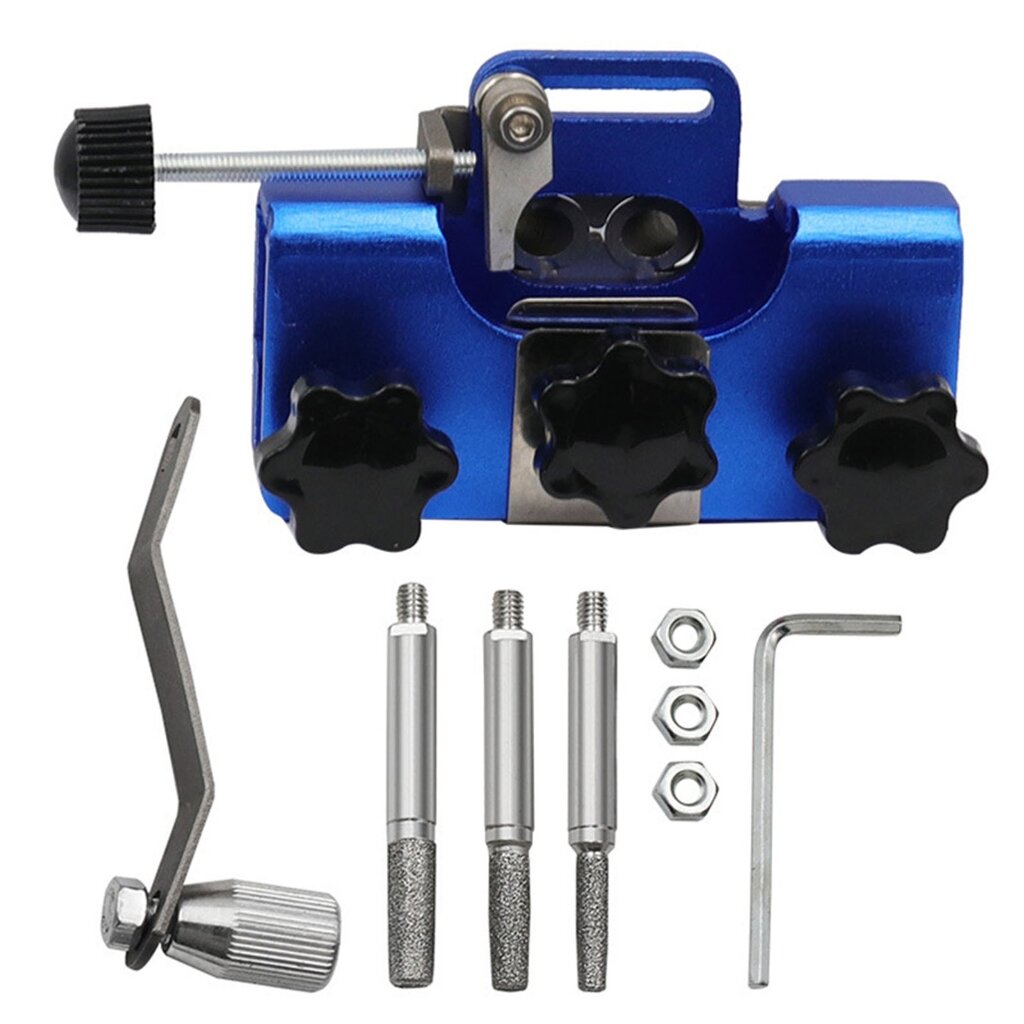 Ручной инструмент для заточки цепей бензопилой-синий