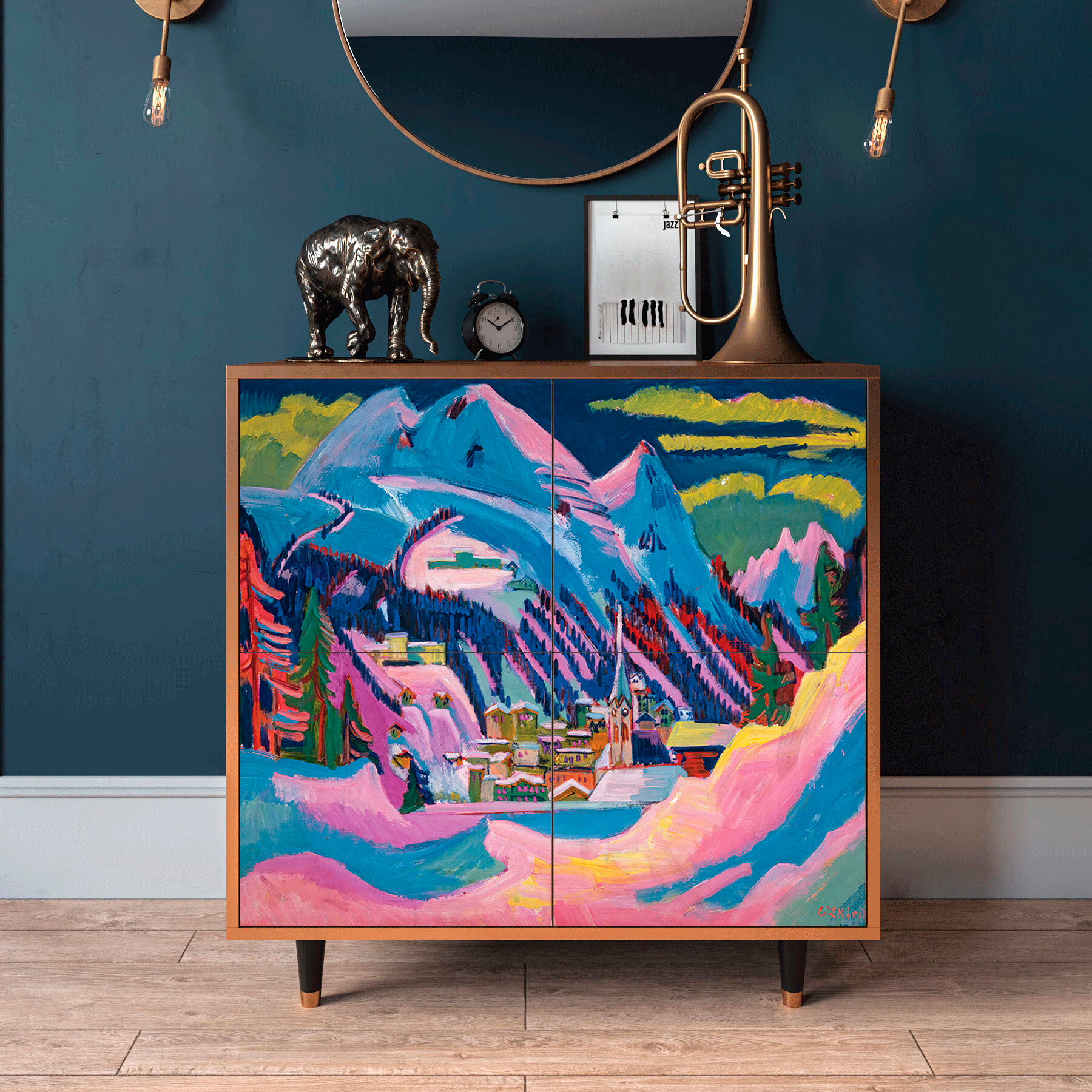 Комод - STORYZ - BS3 Davos Winter by Kircher , Размер - 94 x 96 x 48 см, Цвет корпуса - Орех