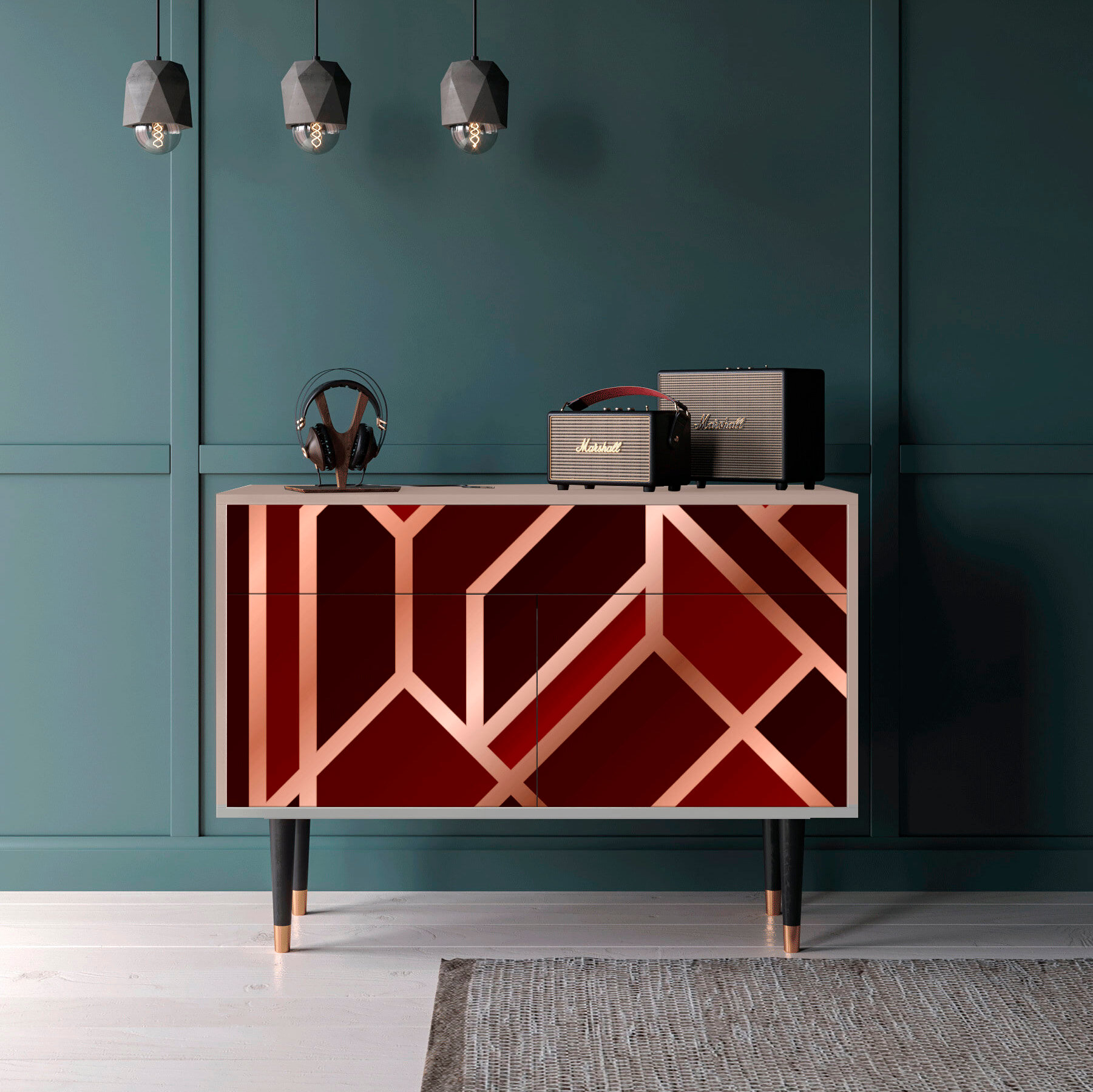 Комод - STORYZ - BS4 Velvet 1920's, Размер - 115 x 85 x 48 см, Цвет корпуса - Бежевый