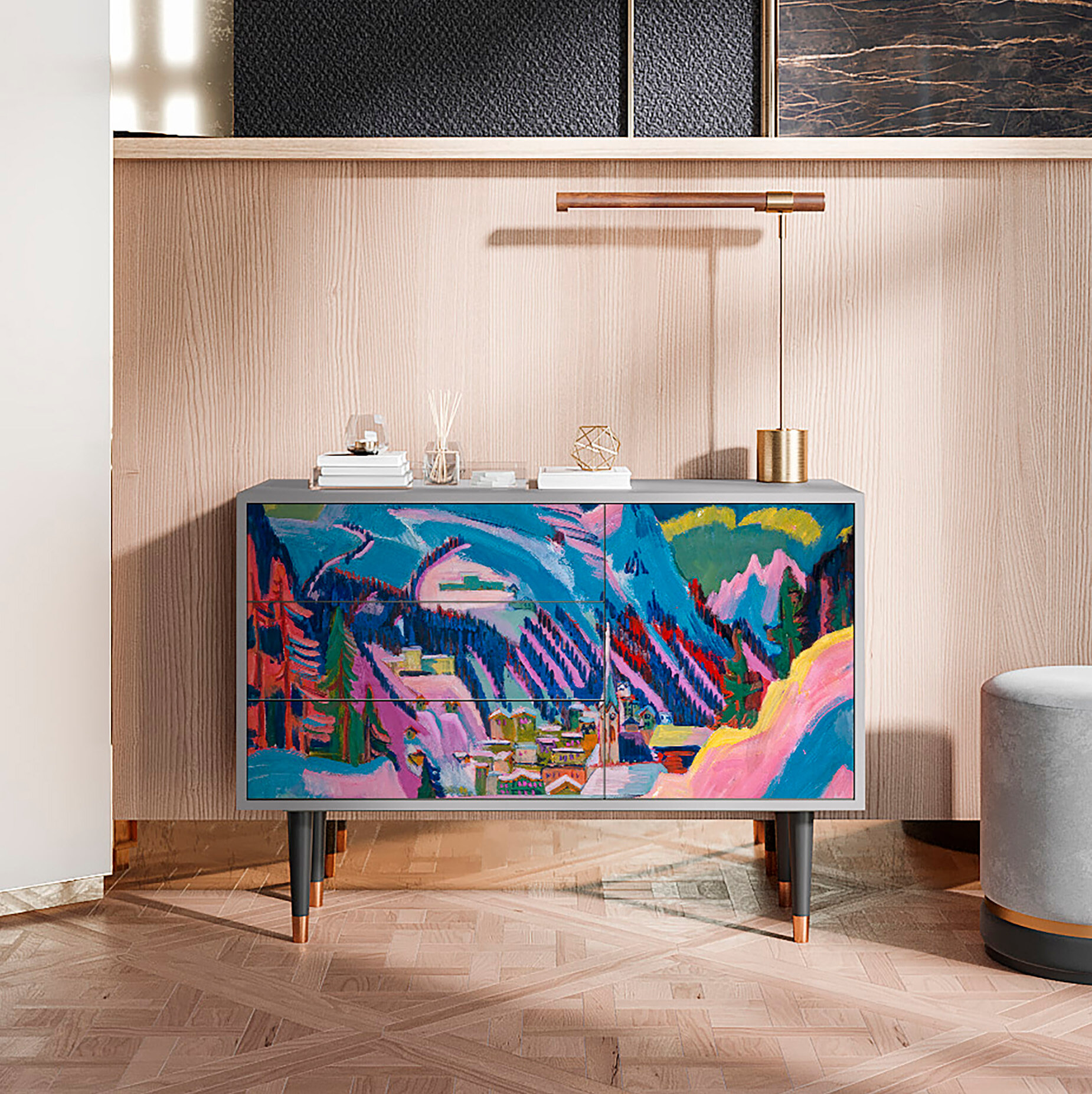 Комод - STORYZ - S3 Davos Winter by Kircher , Размер - 115 x 84 x 41 см, Цвет корпуса - , Серый