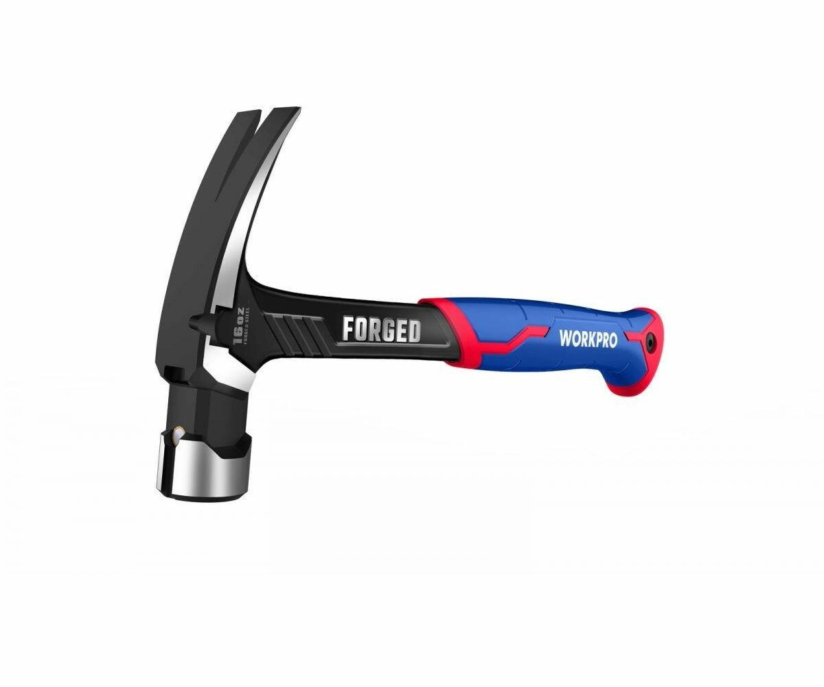 Молоток с металлической обрезиненной рукояткой 560г WORKPRO