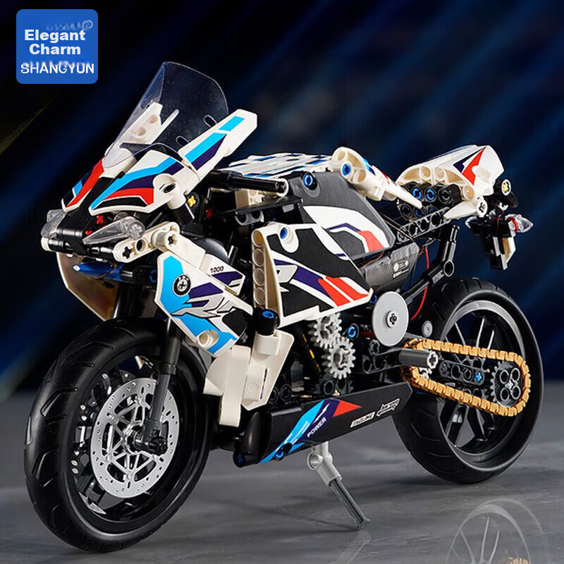 SHANGYUN Мотоцикл BMW Сборная Кубиковая Набор Конструктора Стиля Лего Для Мальчиков 8-12 Лет Дополнительная