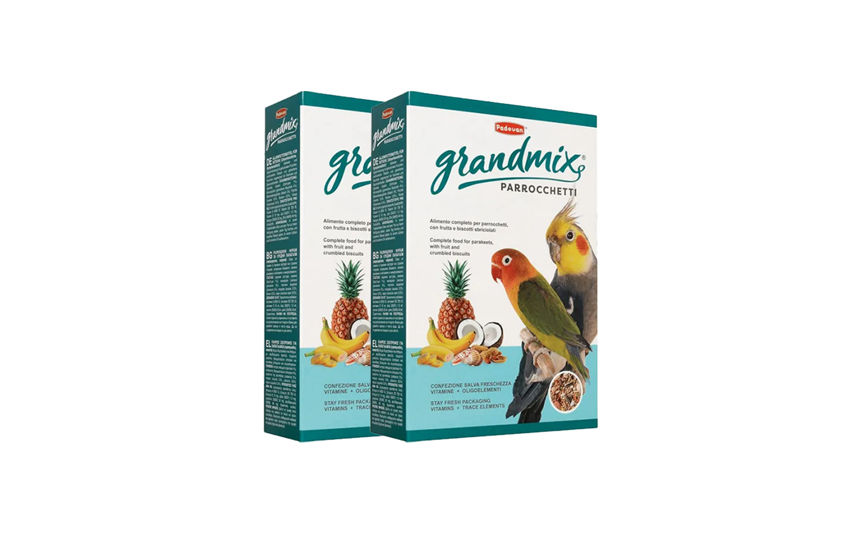 Padovan Grandmix Parrocchetti корм комплексный для средних попугаев 400 г x 2 шт.