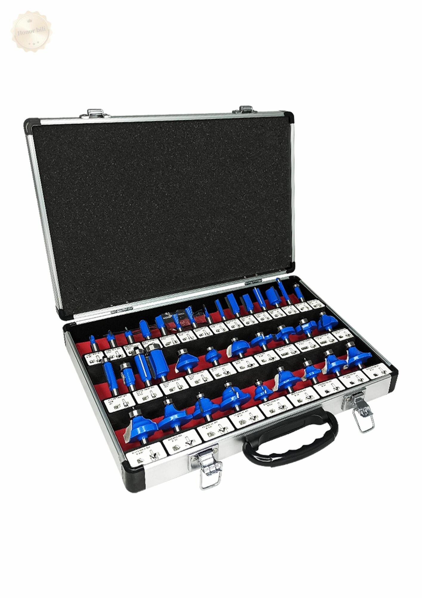 Набор фрез по дереву 8мм 35 шт Vertextools