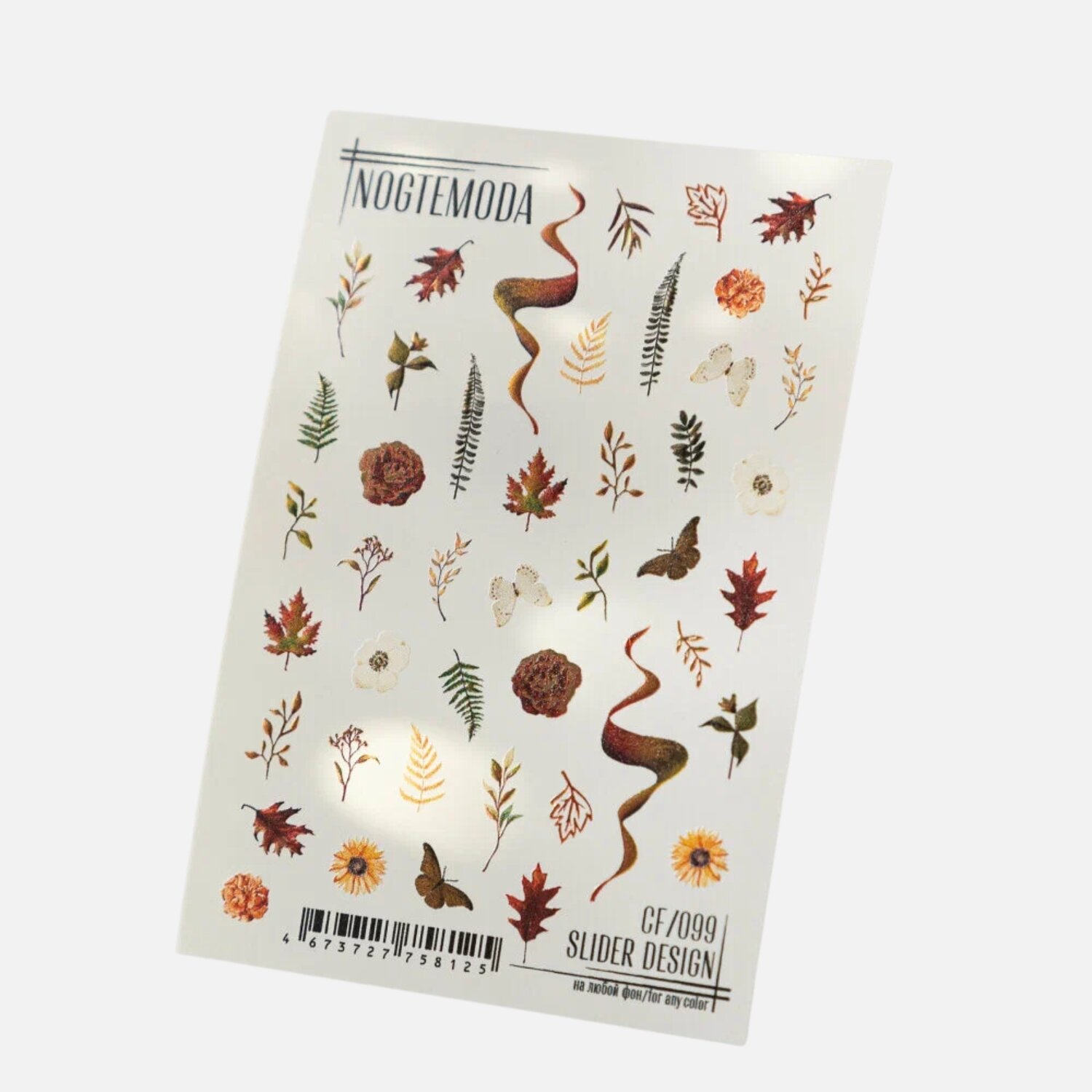 Слайдер NogteModa Slider Design CF 099 Осенняя коллекция для дизайна ногтей