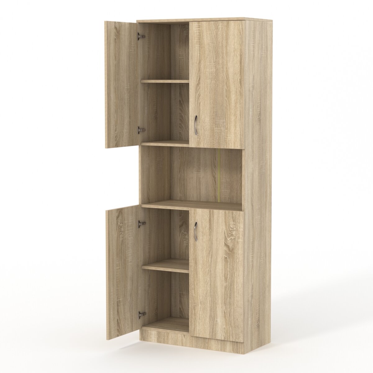 Шкаф офисный с нишей Ш-45-МП, Дуб Сонома. Производитель товара - компания Westcom.