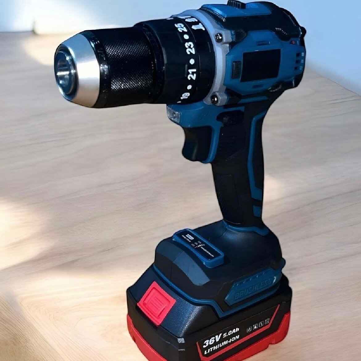 Шуруповерт аккумуляторный 36v / Дрель-шуруповерт 36в (40 Нм, 2 АКБ, 1150 об/мин)