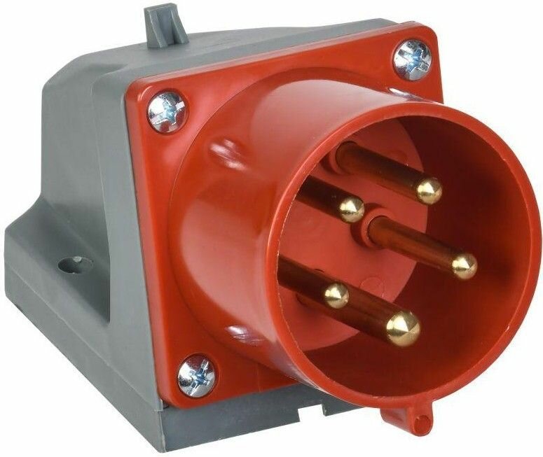 Вилка стационарная ССИ-525 32А-6ч/380-415В 3P+PE+N IP44 IEK