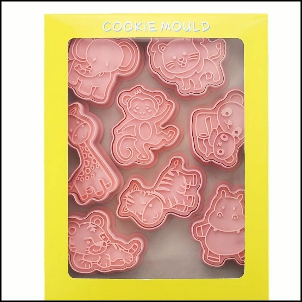 Формы для вырубки пряников и печенья с мордочками животных, удобные штампы для теста, создание красивой выпечки для детей и праздников