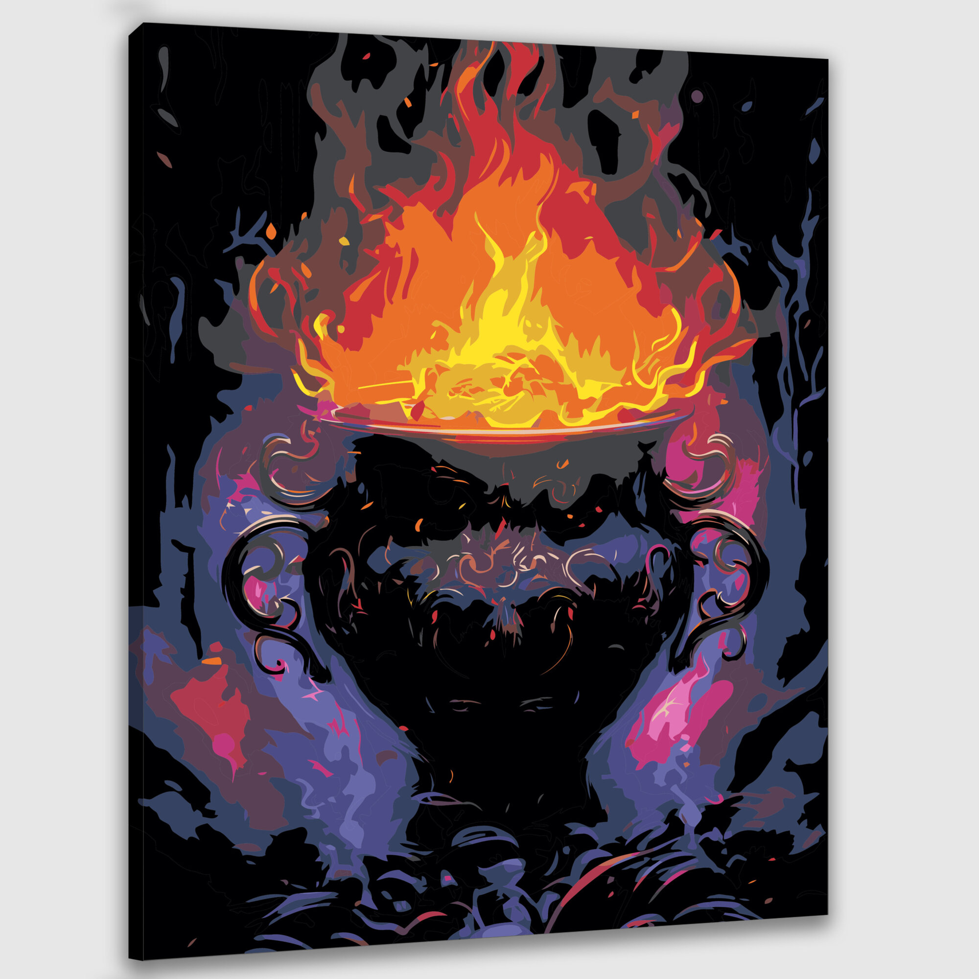 Картина по номерам 40x50 см, гусь, белый, корона, гербы, родословная, цифровая картина