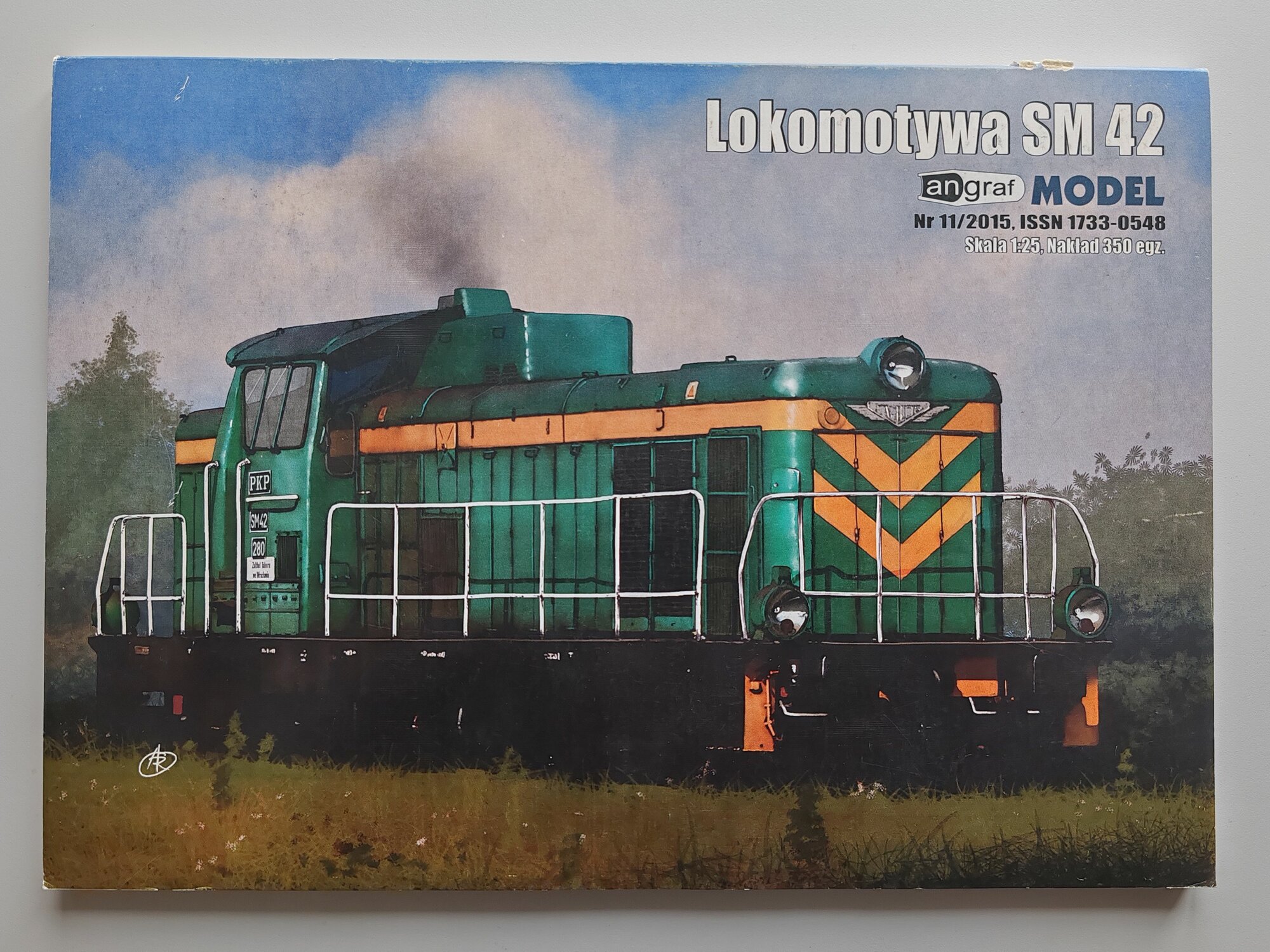 Сборная бумажная модель Локомотив Lokomotywa SM 42 - angraf №11/15 (Журнал)