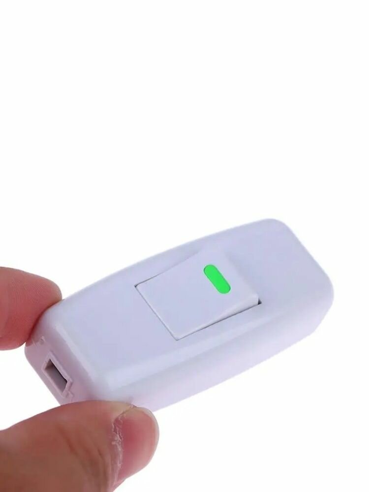 Выключатель(переключатель) для настольной лампы, светильника, света белый одноклавишный без индикации