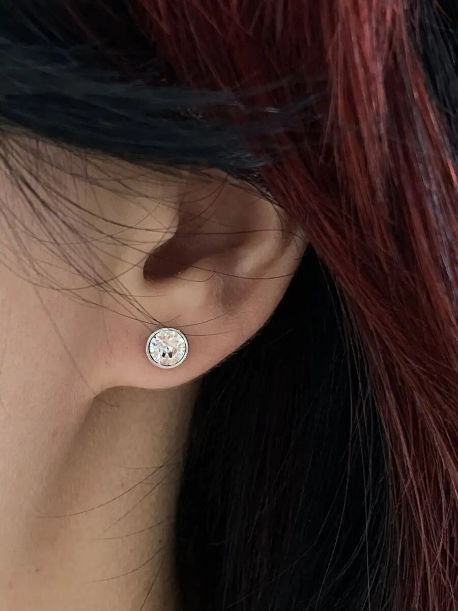 Моносерьга, кристаллы Swarovski