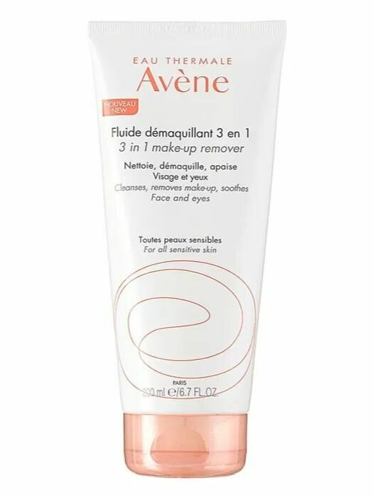 Авен Флюид для снятия макияжа 3-в-1 Avene Fluide 200 мл