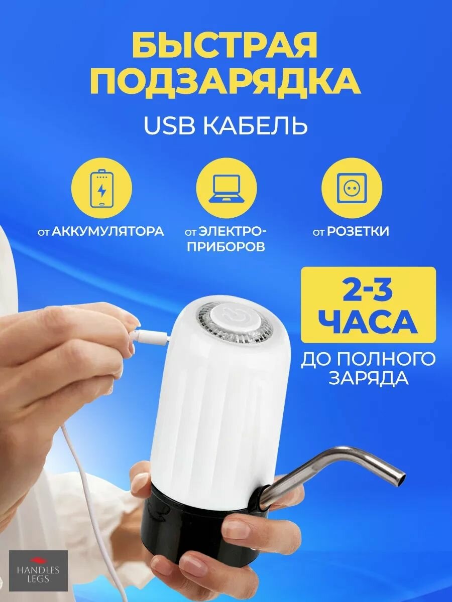 Электрическая помпа для воды, с USB-питанием, для бутылей 5-19 л