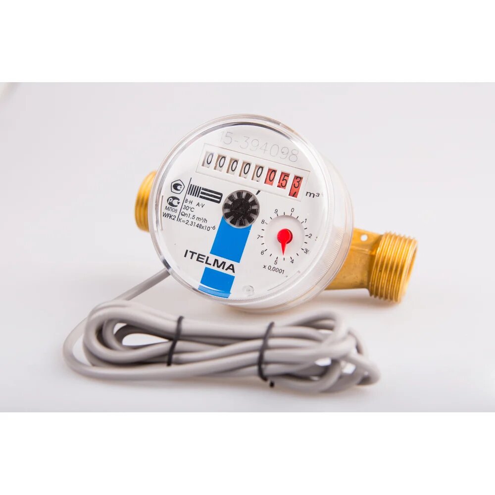 ITELMA Счетчик холодной воды (Ду=15мм, L=110мм, Qном=1,5 м3/ч, импульсный выход геркон, вес импульса =1 л) WFK24. D110-3-B-L-01-IP54