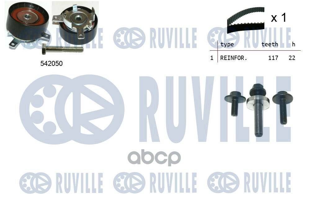 Комплект ГРМ FORD: FIESTA VI Ruville арт. 550304