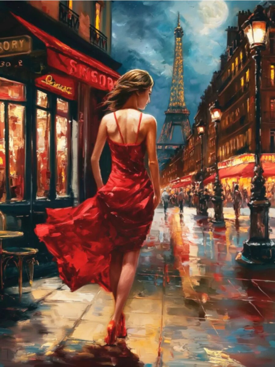 Картина по номерам Париж 40х50