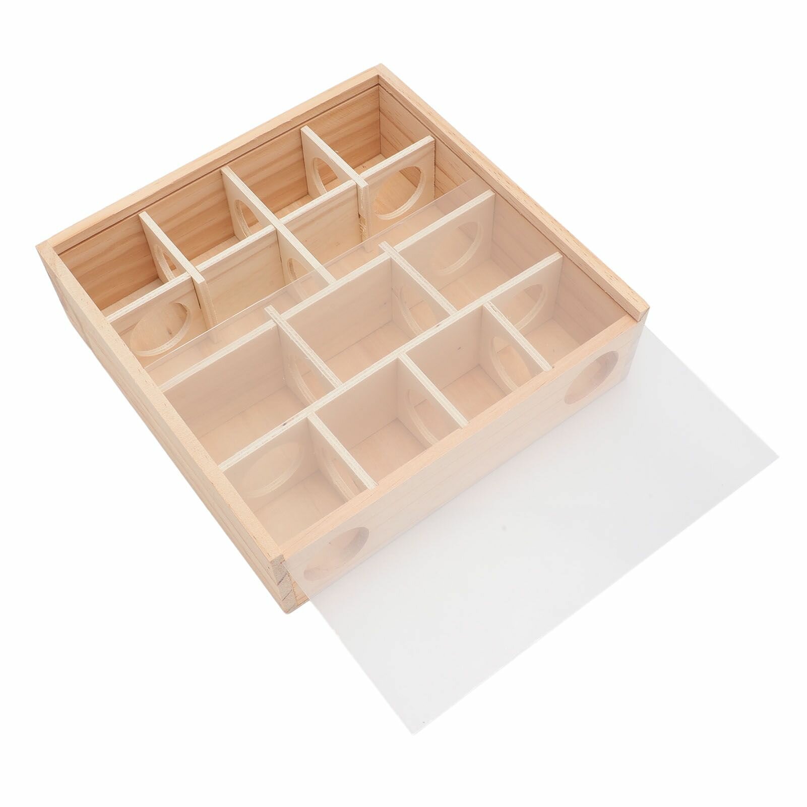 Деревянный лабиринт для хомяков с крышкой