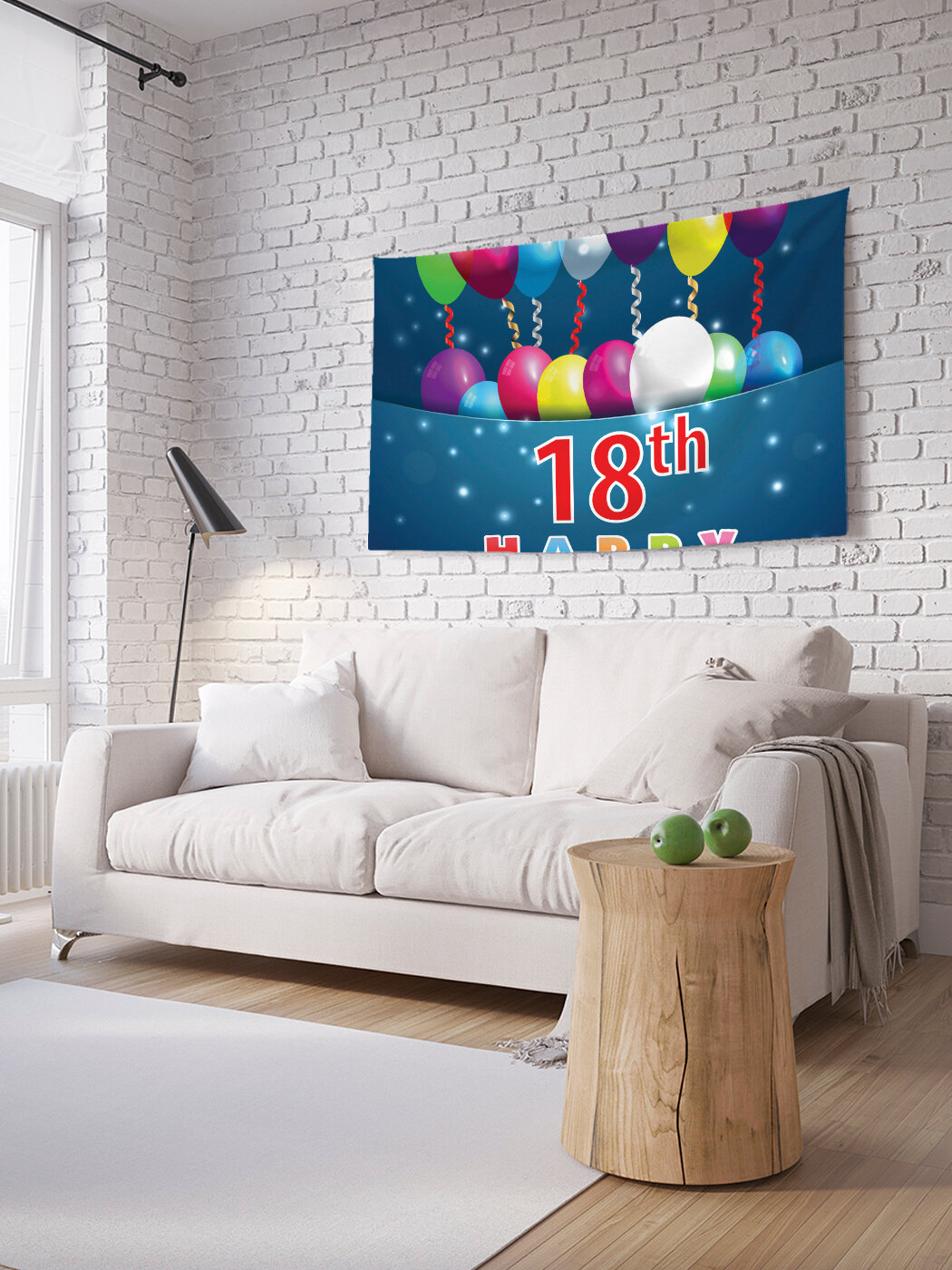 Фотопанно на стену горизонтальный постер 100х150 "Открытка на совершеннолетие", JoyArty, серия день рождения