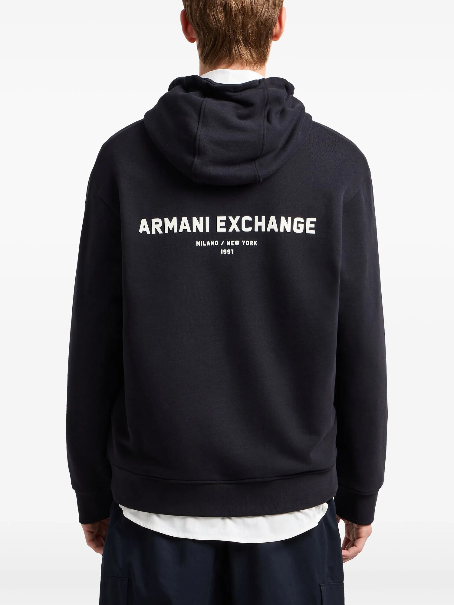 Худи Armani Exchange, размер S, , темно-синий — фото 1