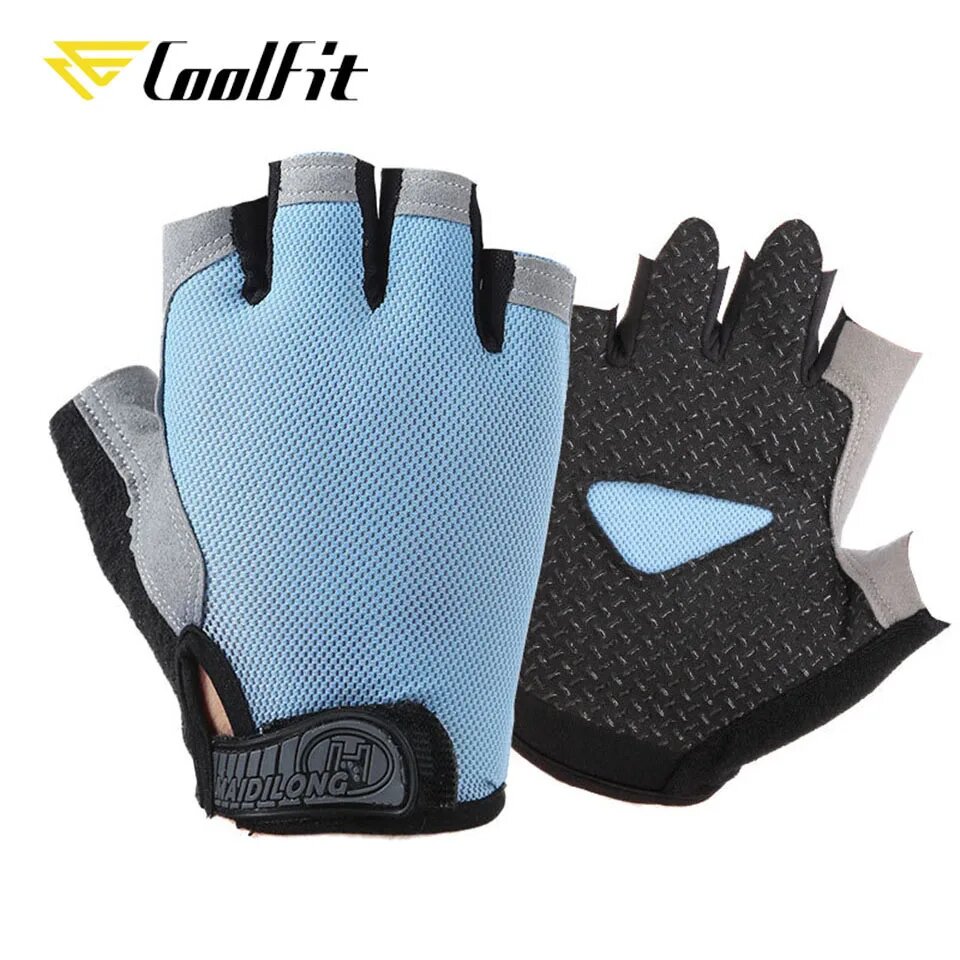 CoolFit велоперчатки синие, размер M