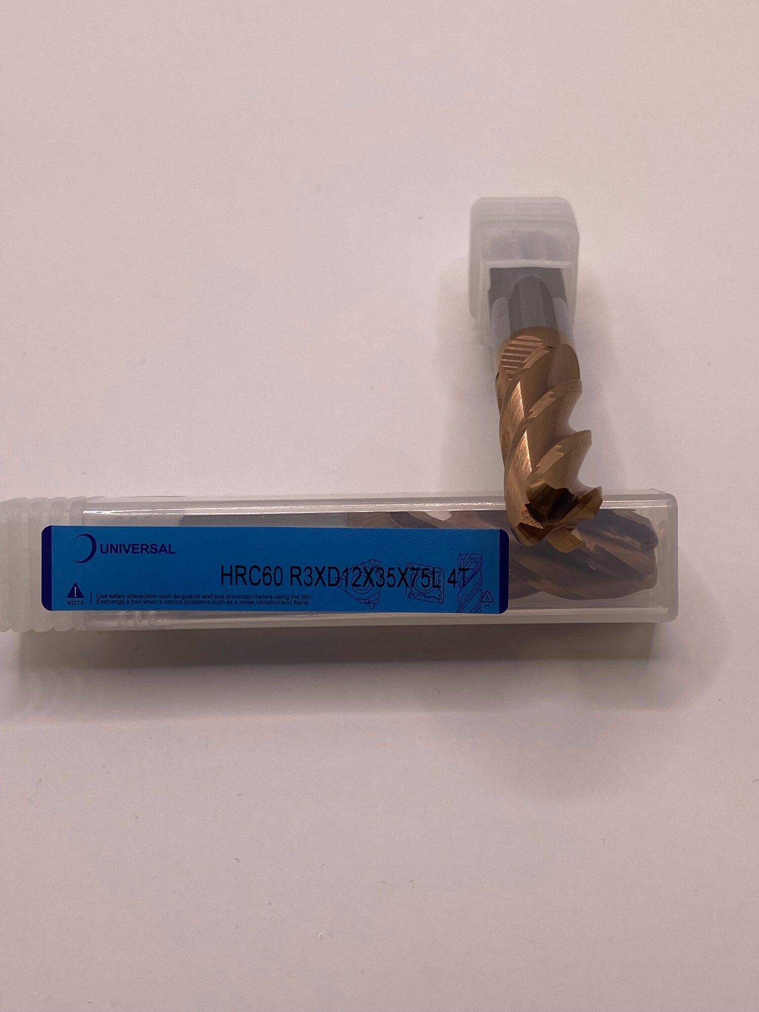 Фреза твёрдосплавная концевая радиусная HRC60 R3X12XD35X75L4T