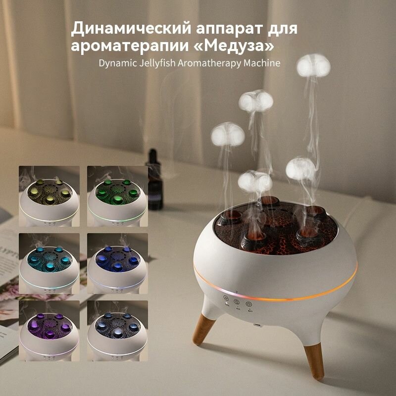 Увлажнитель воздуха SDG, паровой, с имитацией пламени, пульт ДУ, белый, чёрный матовый