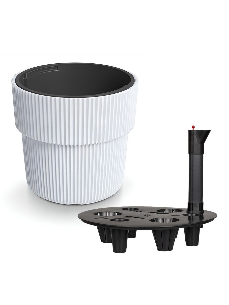 Кашпо со вставкой Prosperplast Milly, 33 л, белый + система для автополива Prosperplast WR5