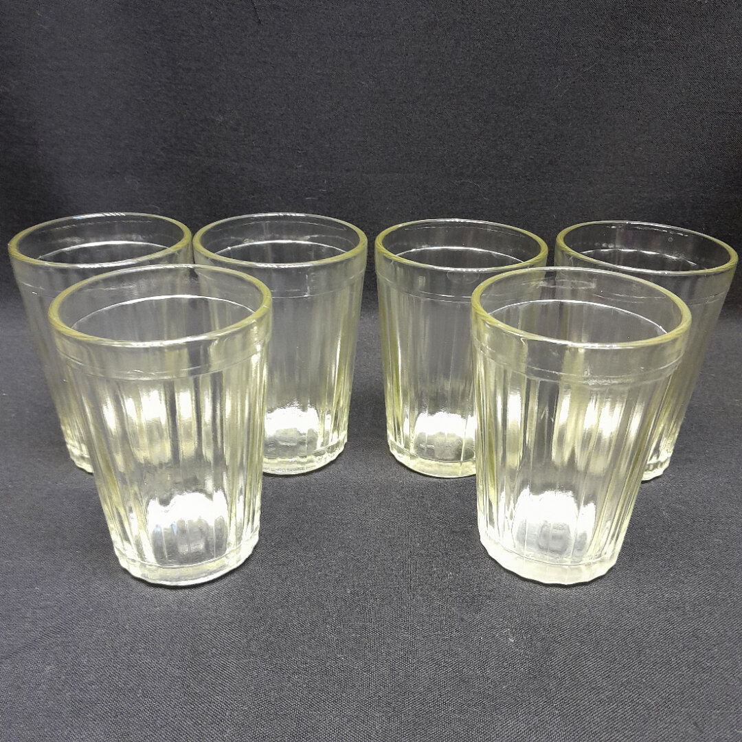 Набор граненых стаканов из 6 шт. Винтаж, СССР.