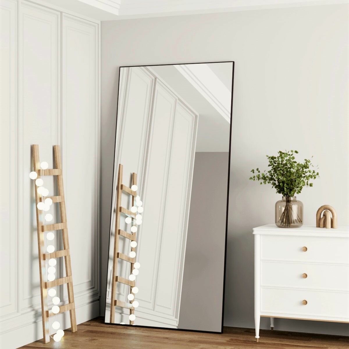 Зеркало интерьерное большое в полный рост настенное в раме лофт прямоугольное в прихожую или в комнату TODA ALMA 192х90 см