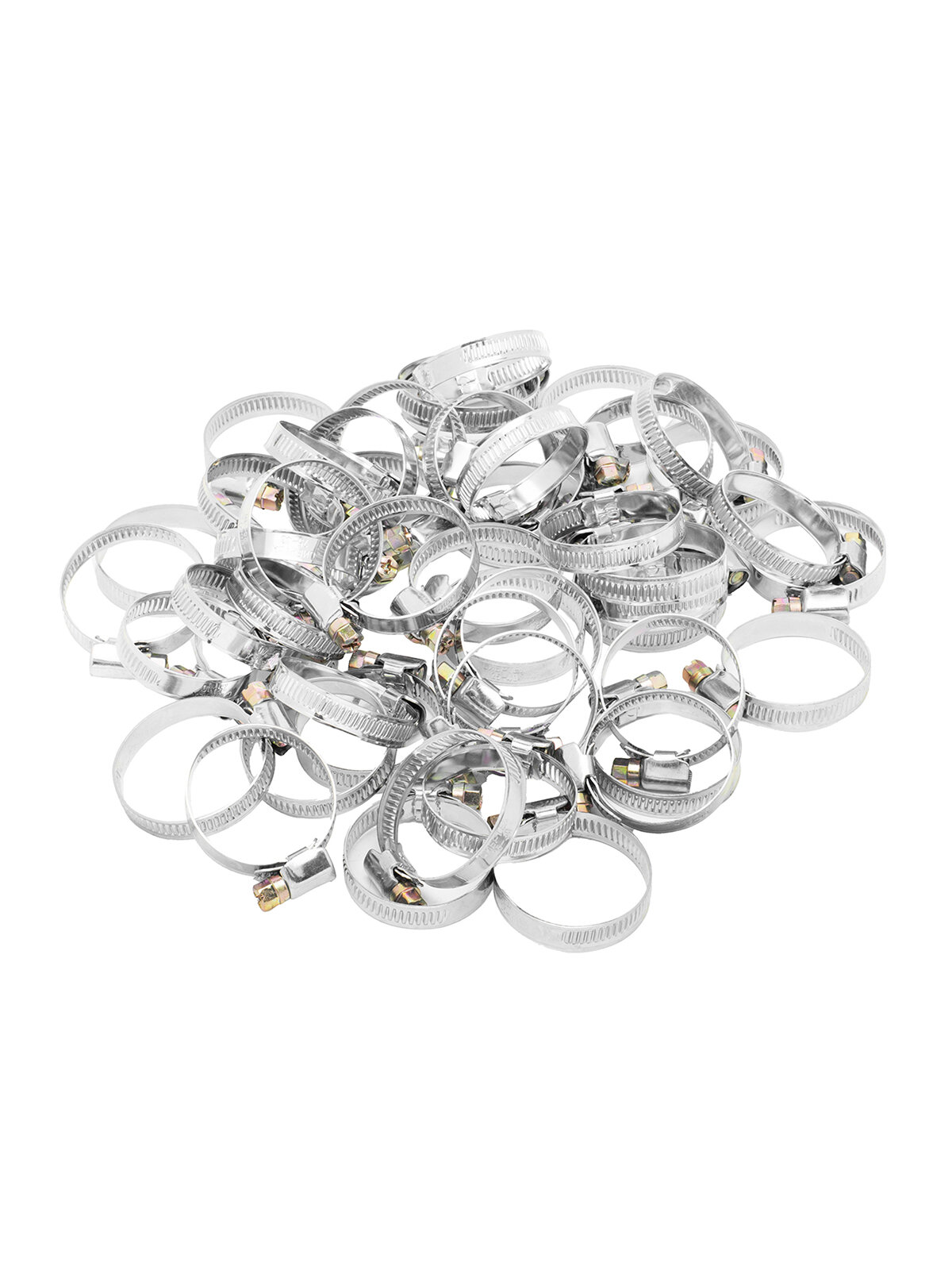 Хомуты металлические Сибртех стандартное болтовое крепление 25-40 мм ширина 9 мм, 50 шт 47560