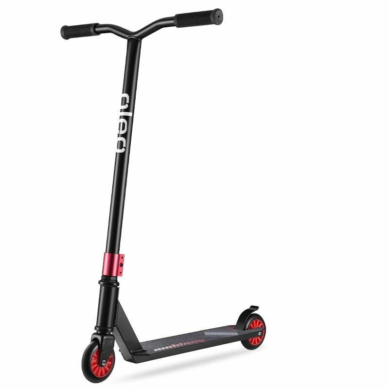 Педальный самокат, подходит для подростков в возрасте 6-12 лет, черный и красный