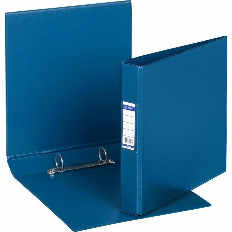Папка на 2-х кольцах Attache Selection А5 35 мм горизонтальная синяя (до 220 листов)