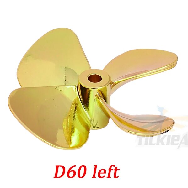 Металлический пропеллер TILKIEA для RC лодки 4 мм 55/60 мм 4mm Left D60mm