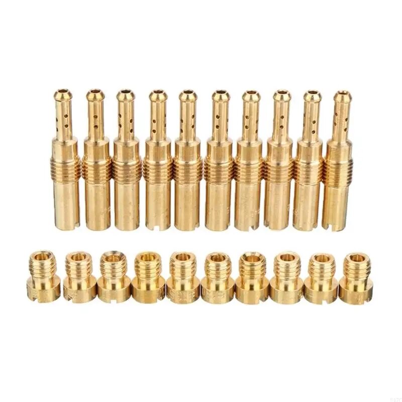 20 шт. комплекты главных жиклеров карбюратора, 10 основных жиклеров карбюратора с 10 медленными пилотными форсунками, аксессуары, прочный для PWK PE CVK