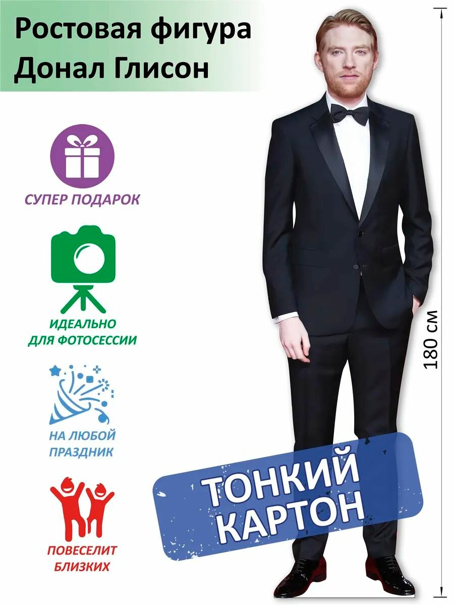 Донал Глисон (Domhnall Gleeson) Ростовая фигура, Тонкий картон, (Print100.ru)