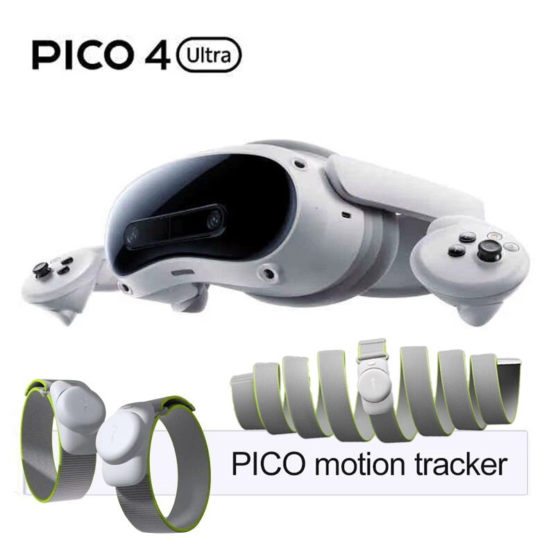 PICO 4 Ultra VR с PICO Motion Tracker 2.0 виртуальные очки реальности, Трекер ног + трекер талии, 12 ГБ + 256 ГБ