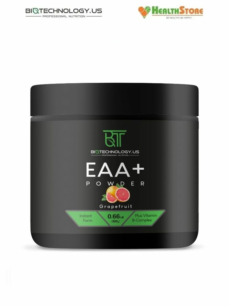 Biotechnology.US EAA+ Powder 300г грейпфрут Аминокислоты EAA для набора мышечной массы, незаменимые аминокислоты для восстановления США