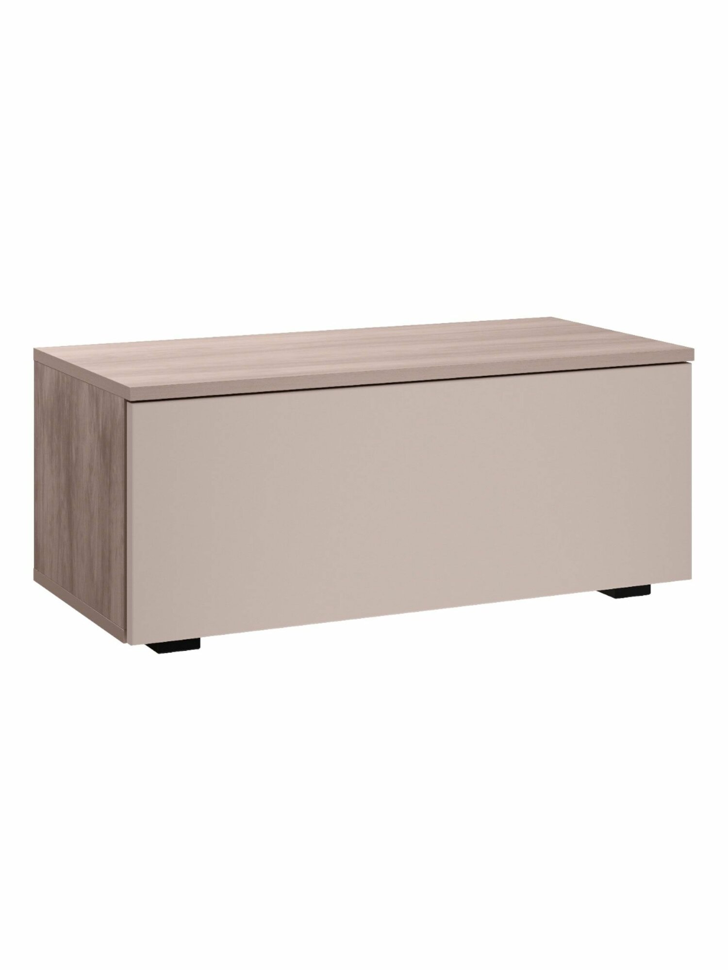 Тумба под телевизор напольная Роквуд Мини ТВ с ящиками, 76.8х36.8х32 см, Эмили Блаш / Крем