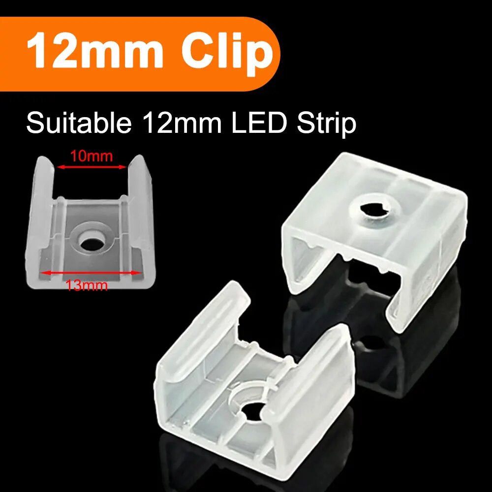 Пластиковые зажимы для светодиодной ленты 6-15 мм 20pcs, 12mm Clip