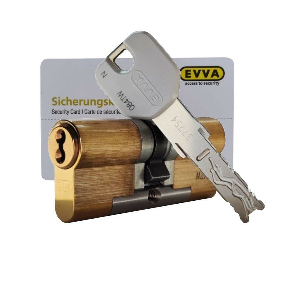 EVVA Цилиндровый механизм EVVA 4KS (132)61/71 ключ/ключ, латунь
