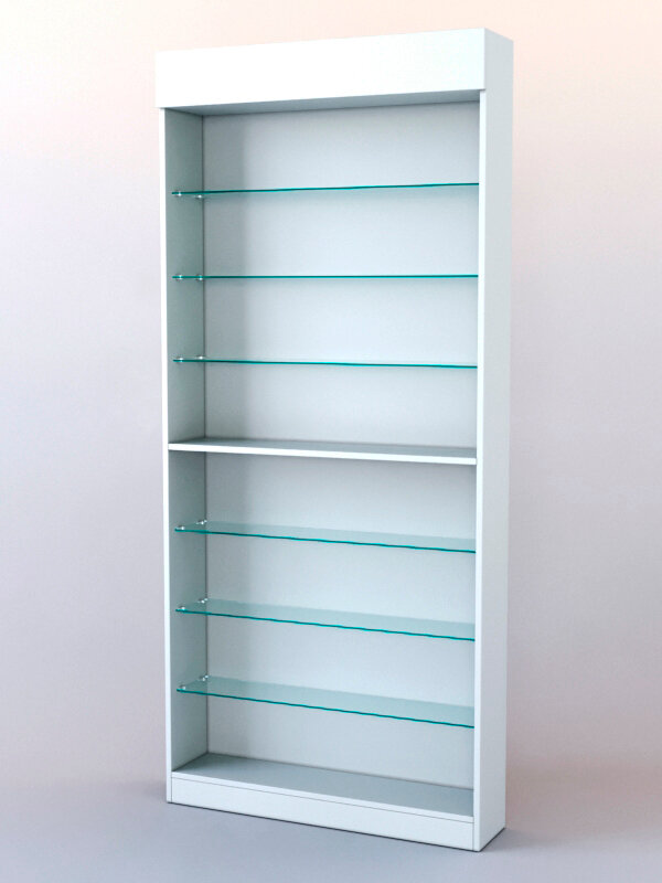 Стеллаж "шалость" №2-1-900 (задняя стенка ДВП), Белый. Производитель товара - компания Westcom.