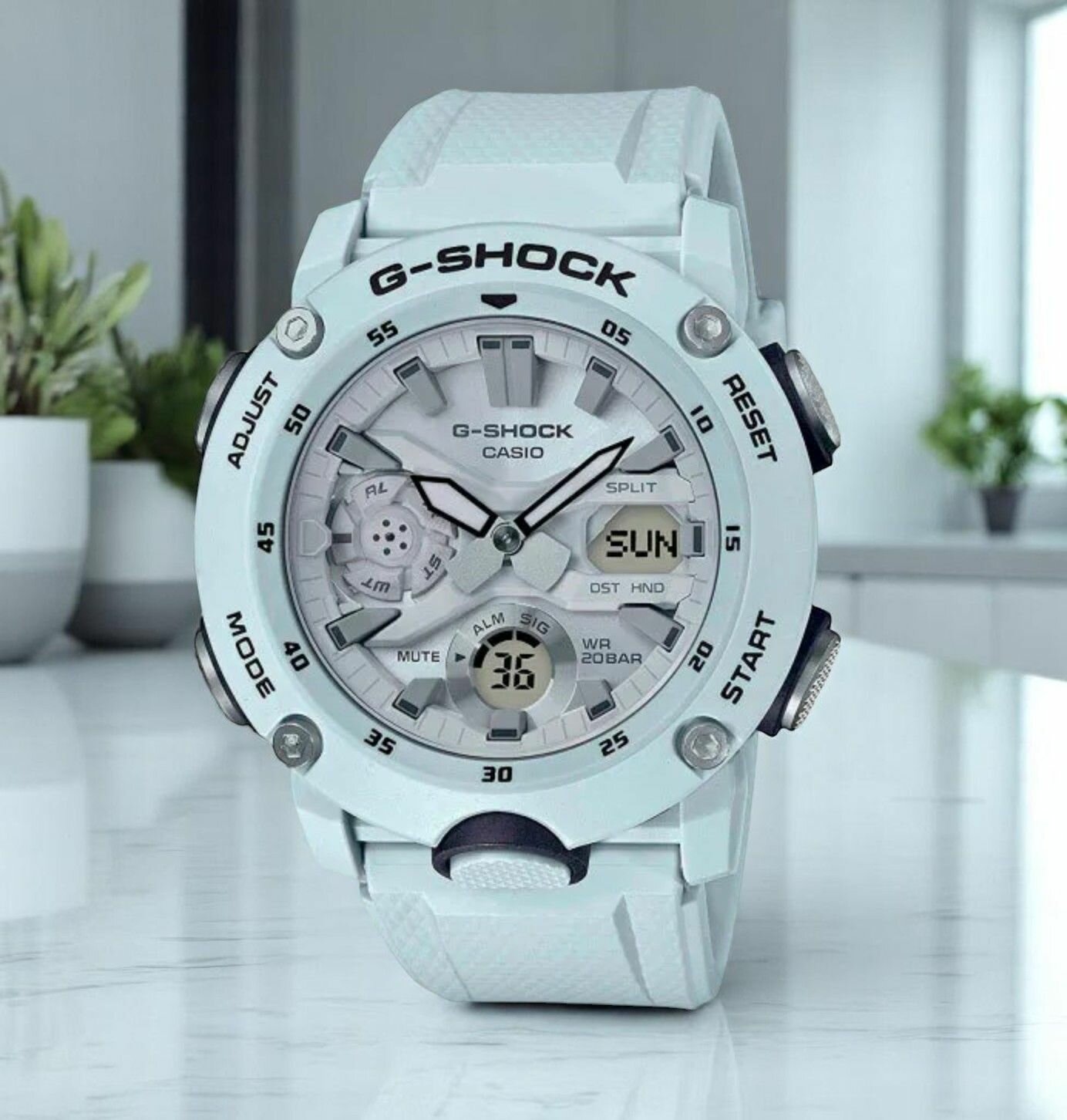 Наручные часы CASIO, бежевый, белый — фото 1