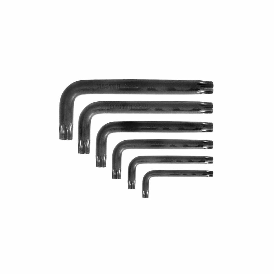 Набор ключей имбусовых Г-образных TORX T40-T60 6 пр. Master 1052106T-M набор шестигранников торкс звездочек 6-ть лучей Т40-Т60