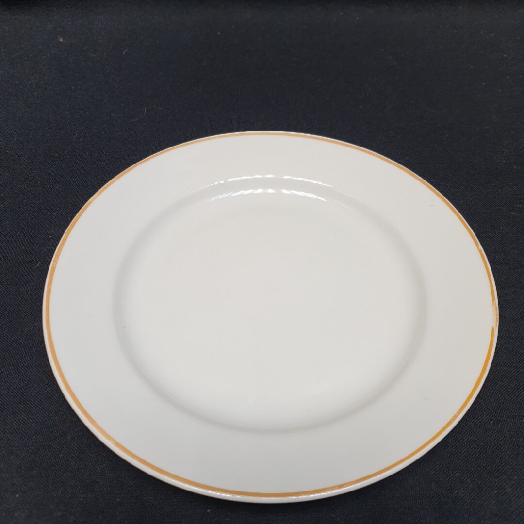 Тарелка пирожковая, Дулево, фарфор, люстр. Винтаж, СССР.